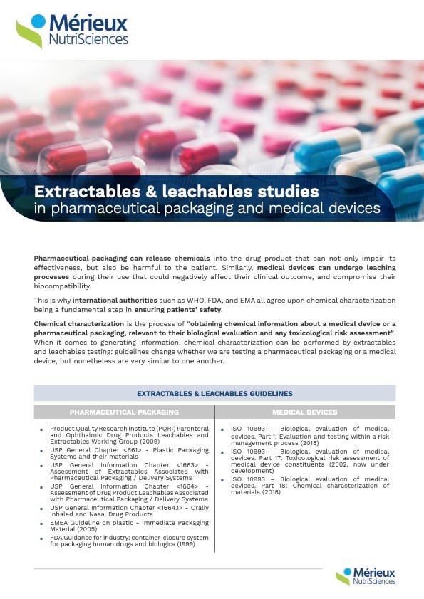 Drug Containers & Packaging - Mérieux NutriSciences